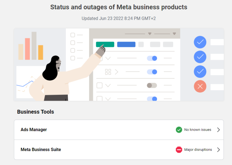 Bug de Meta : Meta Business Suite en panne - Managers