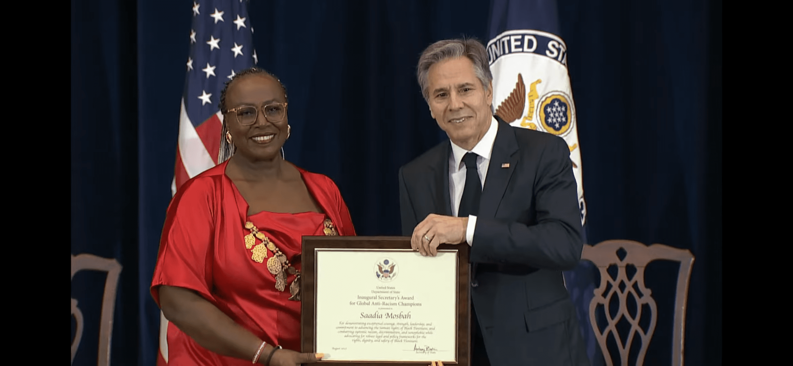 La Tunisienne Saadia Mosbah remporte le prix du secrétaire d'État ...